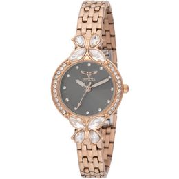 Invicta Wildflower 69100 Damenuhr - Quarzwerk - Metall mit grauem Zifferblatt - 30 mm