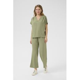 Kaffe Kurzarm-Bluse Loose fit Oil Green