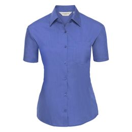 Russel Athletic Russell Collection - Hemd Pflegeleicht f&uuml;r Damen kurz&auml;rmlig (Business-Blau)
