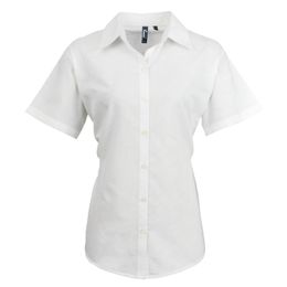 Premier - "Signature" Hemd f&uuml;r Damen kurz&auml;rmlig (Hellblau)