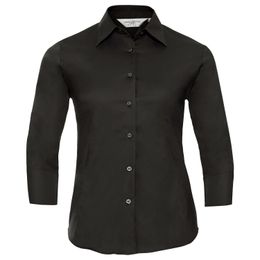 Russel Athletic Russell Collection - Hemd Pflegeleicht f&uuml;r Damen 3/4 &Auml;rmel (Schwarz)