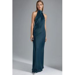 Halterneck Satin Maxikleid