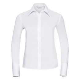 Russel Athletic Russell Collection - Lang&auml;rmelige b&uuml;gelfreie Bluse - Damen (Wei&szlig;)