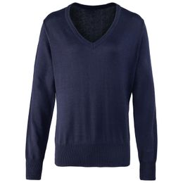 Premier - Sweatshirt V-Ausschnitt f&uuml;r Damen (Marineblau)
