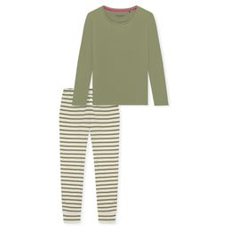 Schiesser Damen Pyjama Casual EssentialsSchlafanzug, Pyjama Set, Nachtw&auml;sche