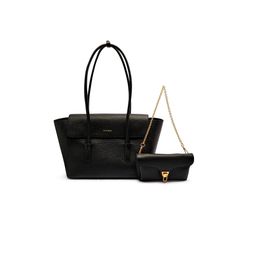 Coccinelle Double Beat Handtasche aus genarbtem Leder