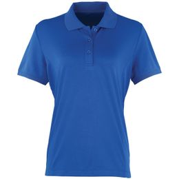 Premier Damen Coolchecker Piqu&eacute; Polo-Shirt / Polohemd, Kurzarm (K&ouml;nigsblau)