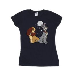 Disney - "Lady And The Tramp" T-Shirt f&uuml;r Damen (Marineblau)