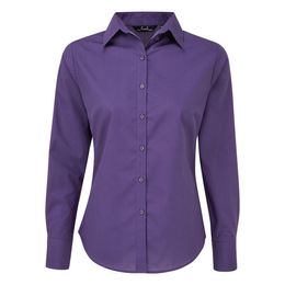 Premier - Hemd f&uuml;r Damen Lang&auml;rmlig (Violett)