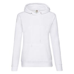 Fruit of the Loom - "Classic" Sweatshirt mit Kapuze f&uuml;r Damen (Wei&szlig;)