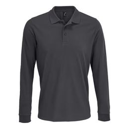 SOLS - Poloshirt f&uuml;r Herren/Damen Unisex Lang&auml;rmlig (Dunkelgrau unifarben)