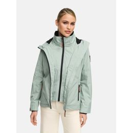 Marikoo Damen &Uuml;bergangsjacke Erdbeere mit Doppelkragen & Fleece-Innenfutter
