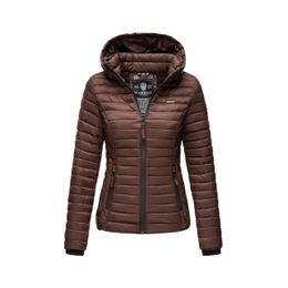 Marikoo Damen Steppjacke Samtpfote mit abnehmbarer Kapuze & Rippb&uuml;ndchen