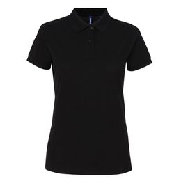 Asquith & Fox Damen/Damen Kurzarm-Poloshirt aus Performance-Mischung (Schwarz)