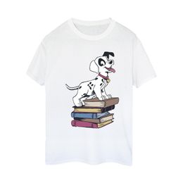 Disney - "101 Dalmatians Books" T-Shirt f&uuml;r Damen (Wei&szlig;)