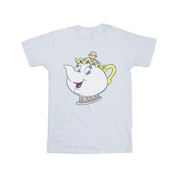 Disney - "Beauty And The Beast Mrs Potts" T-Shirt f&uuml;r Damen (Wei&szlig;)