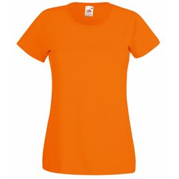 Fruit of the Loom - T-Shirts mit kurzen &Auml;rmeln - Damen (Orange)