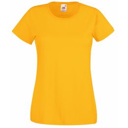 Fruit of the Loom - T-Shirts mit kurzen &Auml;rmeln - Damen (Gelb)