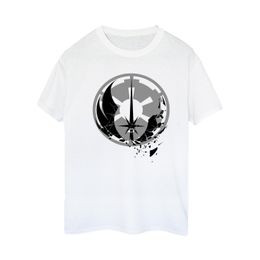 Star Wars Womens/Ladies Obi-Wan Kenobi Fractured Logos Cotton Boyfriend T-Shirt (Blanc)