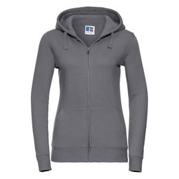 Russel Athletic Russell - "Authentic" Kapuzenpullover Durchgehender Rei&szlig;verschluss f&uuml;r Damen (Grau)