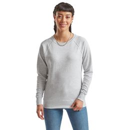 Fruit of the Loom - Sweatshirt Leicht f&uuml;r Damen Raglan&auml;rmel (Grau meliert)