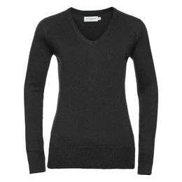Russel Athletic Russell Collection - Sweatshirt V-Ausschnitt f&uuml;r Damen (Schwarz)