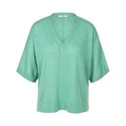 Peter Hahn - V-Pullover im Oversized-Style, gr&uuml;n, Gr. 52 / XXL - Baumwolle
