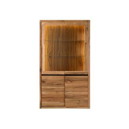 Vitrine Wild-/Zerreiche 105x47x195 natur ge&ouml;lt MONTREUX LUX #115