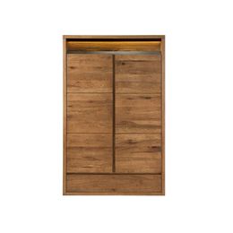 Kleiderschrank Wild-/Zerreiche 120x42x190 natur ge&ouml;lt MONTREUX LUX #130