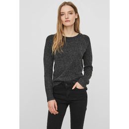 V&eacute;ro Moda Vero Moda Damen Rundhalspullover &raquo;VMDOFFY&laquo; in melierter Optik schwarz XS