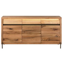 Sideboard Wild-/Zerreiche 155x47x80 natur ge&ouml;lt MONTREUX LUX #100