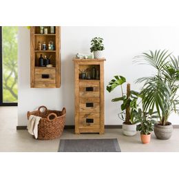 Kommode Mango 50x30x120 natur lackiert RAILWAY #181