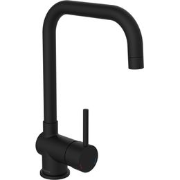 Sch&uuml;tte Sp&uuml;ltischarmatur SCH&Uuml;TTE "YORK", schwarz (schwarz matt), B:23cm H:23,5cm T:33cm, Messing, Armaturen, praktische Cold-Start-Funktion zum Energiesparen, 360 schwenkbar