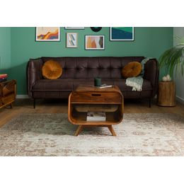 Couchtisch Sheesham 60x50x50 dunkelbraun lackiert MAILAND #230