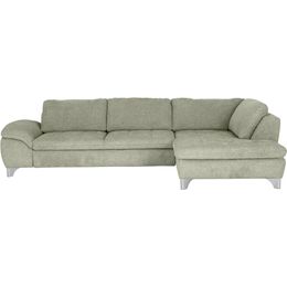 Ecksofa DIE PLANBAR "MP-IN14007", famosa gr&uuml;n, B:306cm H:84cm T:197cm, 100% Polyester, Sofas, Ecksofa, wahlweise mit Bettfunktion und verstellbaren Kopfst&uuml;tzen