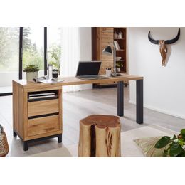 Schreibtisch Wildeiche 150x55x76 natur ge&ouml;lt VILLANDERS #140