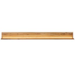 Wandregal Wild-/Zerreiche 202x17x19 natur ge&ouml;lt MONTREUX LUX #124
