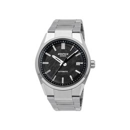 Automatikuhr CASIO EDIFICE, edelstahlfarben, schwarz, Armbanduhren, Herren, Automatikuhr, Armbanduhr, Damenuhr, Herrenuhr, Mechanische Uhr, Edelstahlarmband