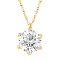 Kette mit Anh&auml;nger ONE ELEMENT "Collier Halskette aus 585 Gold - 45 cm", gold, Halsketten, Damen, 45cm, 0,75, Diamanten Gelbgold 585 Gold, Diamanten, Gelbgold 585, Gold, mit 1 Lab Grown Diamant 0,75 ct