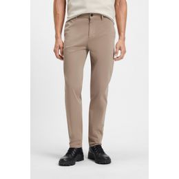 Chinohose BOSS Orange "tapered", Herren, Gr. 30, L&auml;nge 34, gr&uuml;n (open gr&uuml;n346), Web, Obermaterial: 97% Baumwolle, 3% Elasthan, gerade, unten schmal lang, Hosen Chinohose, mit BOSS Logo hinten