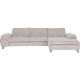 Ecksofa DIE PLANBAR "MP-IN14007", cord ecru, B:318cm H:84cm T:180cm, 100% Polyester, Sofas, Ecksofa, wahlweise mit Bettfunktion und verstellbaren Kopfst&uuml;tzen