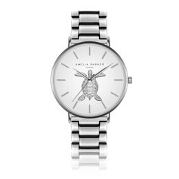 Quarzuhr AMELIA PARKER "AE1-B058S", silber, Armbanduhren, Damen, Quarzuhr