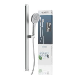 Sch&uuml;tte Stangenbrause-Set SCH&Uuml;TTE "KARIBIK", chrom, H:78,5cm T:20,6cm, ABS-Kunststoff, Aluminium, PVC, Brausegarnituren, h&ouml;henverstellbar, mit Antikalk-Beschichtung, wassersparend