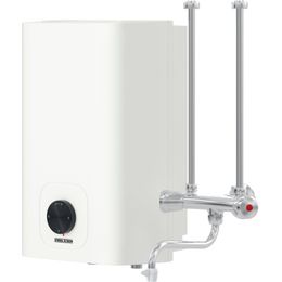 &Uuml;bertischspeicher Stiebel Eltron "OFP 5 Trend", wei&szlig;, B:24cm H:42,3cm T:21,2cm, Speichererhitzer, 5 l, Niederdruck, mit Stecker, inkl. Zweigriff-Wandarmatur VL