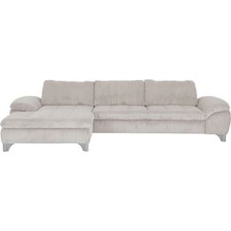 Ecksofa DIE PLANBAR "MP-IN14007", cord ecru, B:318cm H:84cm T:180cm, 100% Polyester, Sofas, Ecksofa, wahlweise mit Bettfunktion und verstellbaren Kopfst&uuml;tzen