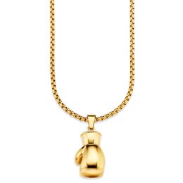 Kette mit Anh&auml;nger Bruno Banani "Schmuck Geschenk Halskette Box-Handschuh Venezianerkette", gold (gelbgoldfarben), Halsketten, Herren, Edelstahl, L: 60 B: 4mm, B:4mm