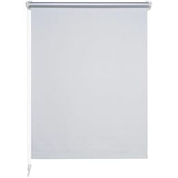 Liedeco Seitenzugrollo verdunkelnd energiesparend ohne Bohren wei&szlig; Polyester 150cm, 45cm