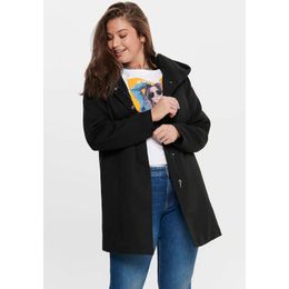 Only Carmakoma Damen Only CARMAKOMA Langjacke &raquo;CARSEDONA LIGHT COAT OTW&laquo; mit Kapuze mit Kapuze schwarz S