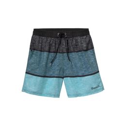 Bench. Jungen Badeshorts &raquo;Mac Kids&laquo; mit Melangeoptik schwarz 158/164, N-Gr