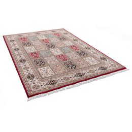 Theko Orientteppich &raquo;Benares Bachtiari, handgekn&uuml;pft&laquo; rechteckig 12 mm H&ouml;he reine Wolle, mit Fransen, Wohnzimmer rot Schurwolle B : 250cm 1 Stk., 12mm